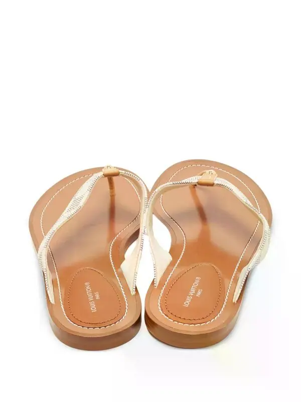 LOUIS VUITTON Damier Azur Thong Sandals