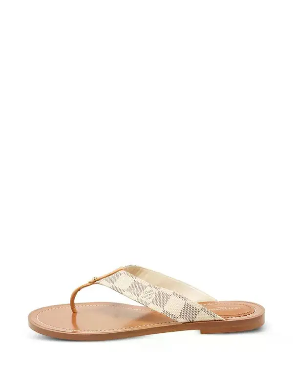 LOUIS VUITTON Damier Azur Thong Sandals