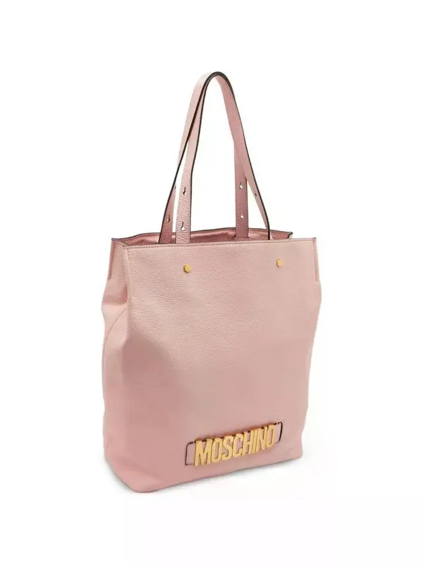Moschino Medium Logo-plaque Leather Tote Bag