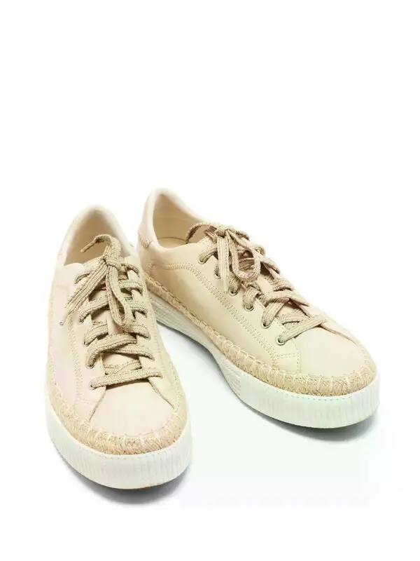 Chloé Telma Lace-up Low-top Sneakers With Braided Midsole