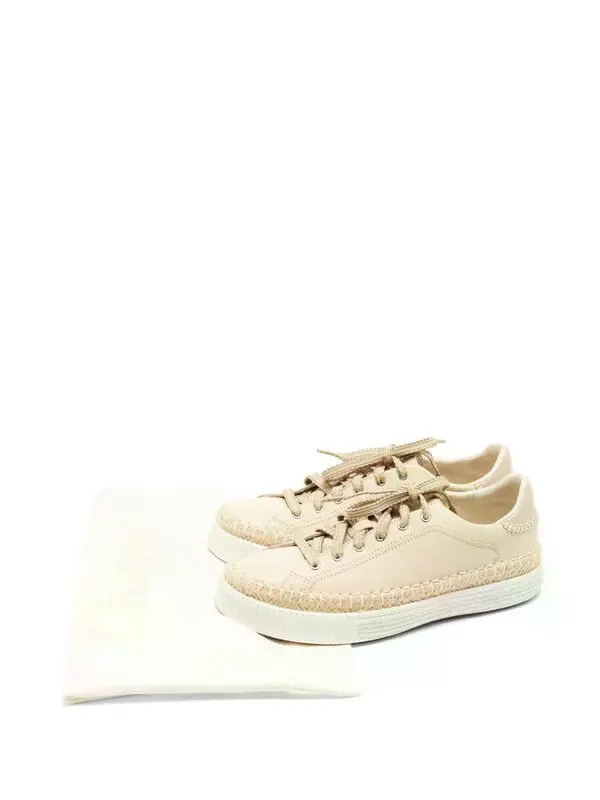 Chloé Telma Lace-up Low-top Sneakers With Braided Midsole