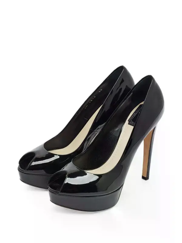 Dior Patent Leather Peep-toe Pumps