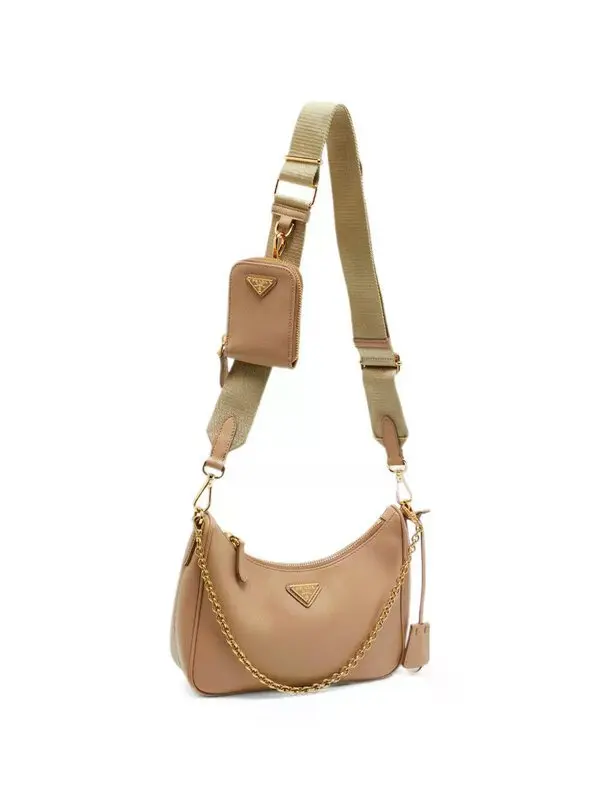 Prada Re-edition 2005 Saffiano Shoulder Bag - Neutrals