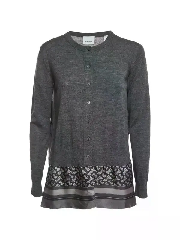 Burberry Monogram-printed Scarf-panel Cardigan