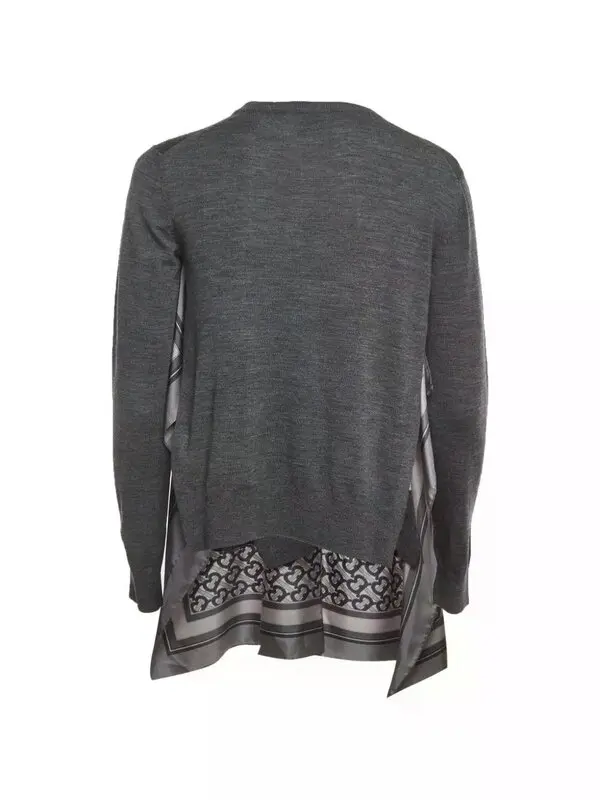 Burberry Monogram-printed Scarf-panel Cardigan