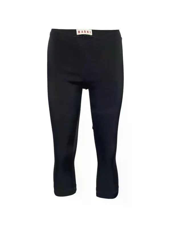 Marni Cropped Slim Fit Trousers With Elasticated Waistband