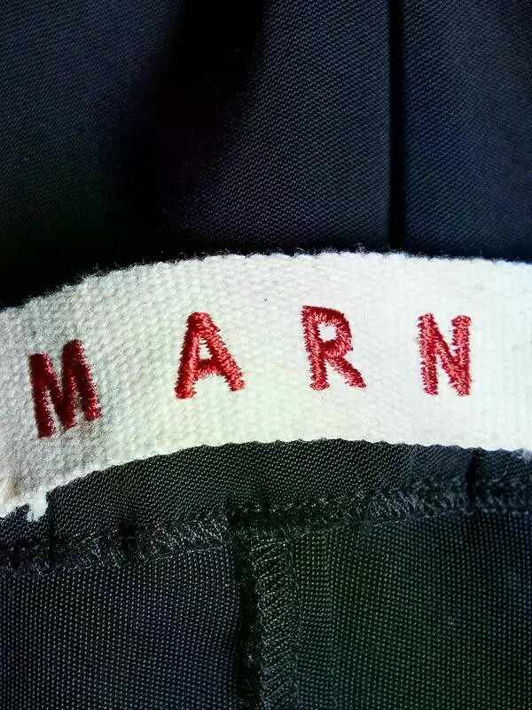 Marni Cropped Slim Fit Trousers With Elasticated Waistband