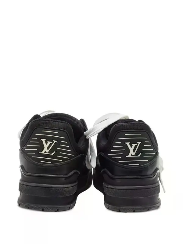 LOUIS VUITTON Leather Trainer Sneakers With Debossed Monogram Motif
