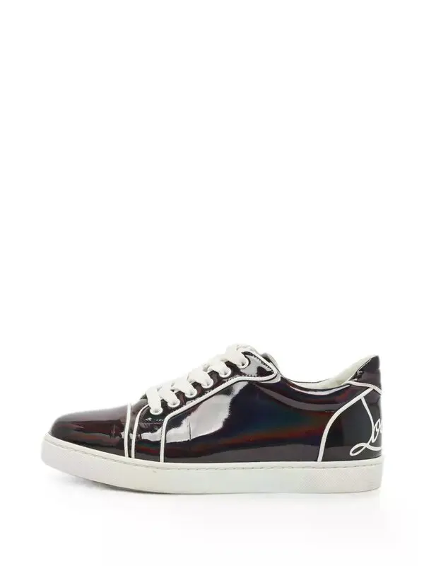 CHRISTIAN LOUBOUTIN Fun Vieira Patent Leather Sneakers - Black