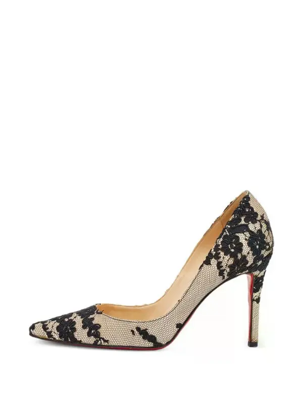 CHRISTIAN LOUBOUTIN Follies Lace Pumps - Black