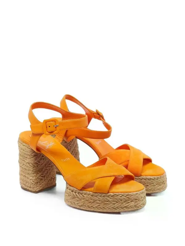 CHRISTIAN LOUBOUTIN Calakala 85 Ankle Strap Espadrille Sandals
