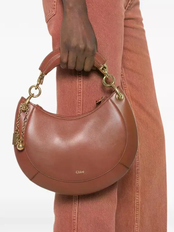 Chloé Small Banana Shoulder Bag In Soft Leather - Brown
