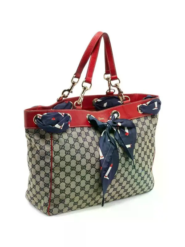 Gucci Positano Tote Bag With Printed Scarf Detail