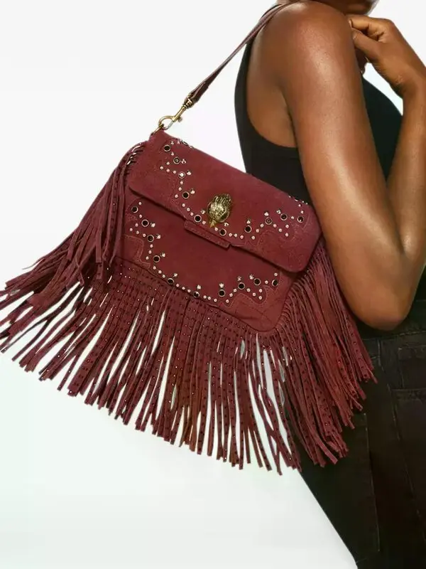 Kurt Geiger Oxford Fringe Shoulder Bag - Red