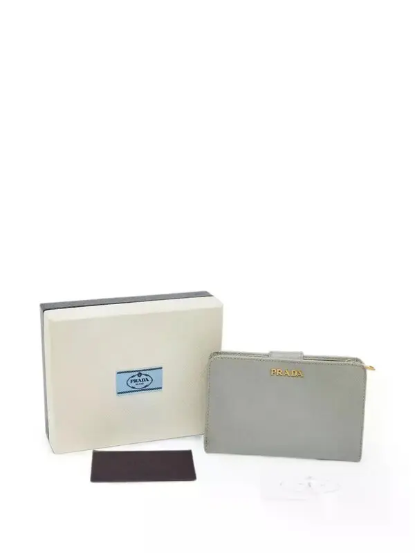 Prada Flap French Saffiano Leather Wallet