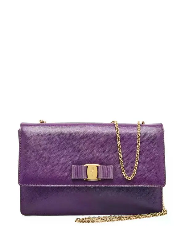 FERRAGAMO Vara Bow Detail Shoulder Bag