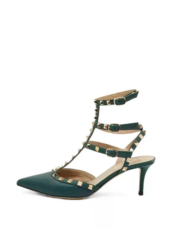 Valentino Garavani Rockstud Caged Pumps - Green