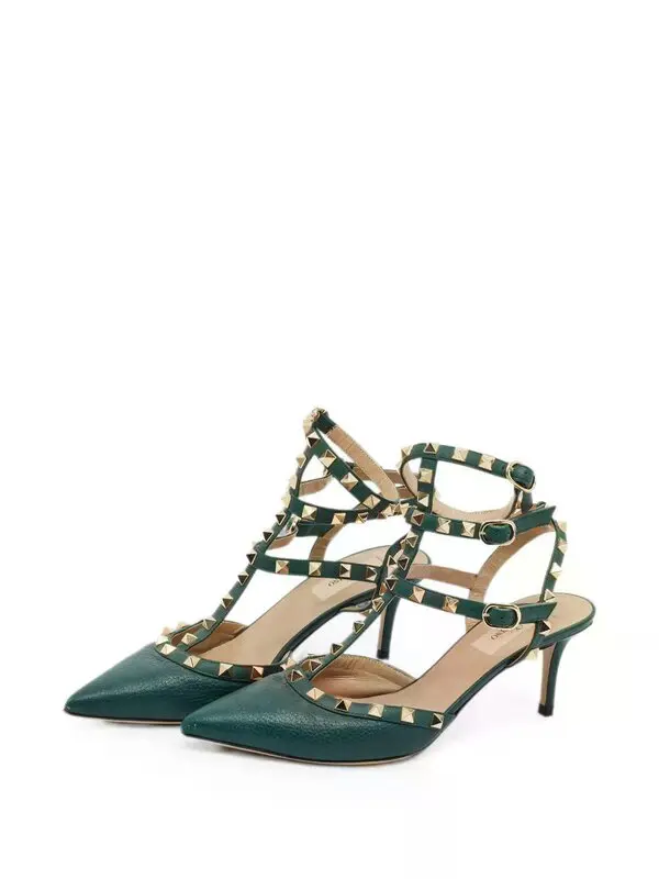 Valentino Garavani Rockstud Caged Pumps - Green