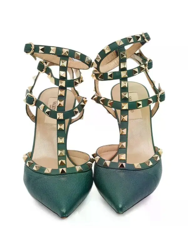 Valentino Garavani Rockstud Caged Pumps - Green