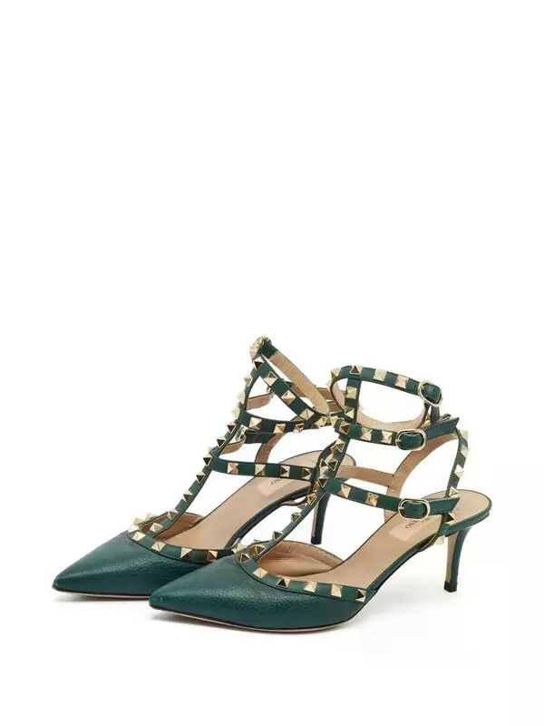 Valentino Garavani Rockstud Caged Pumps - Green