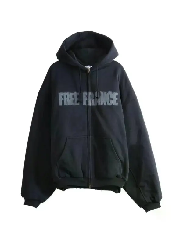 Vetements Graphic-print Zip-up Hoodie
