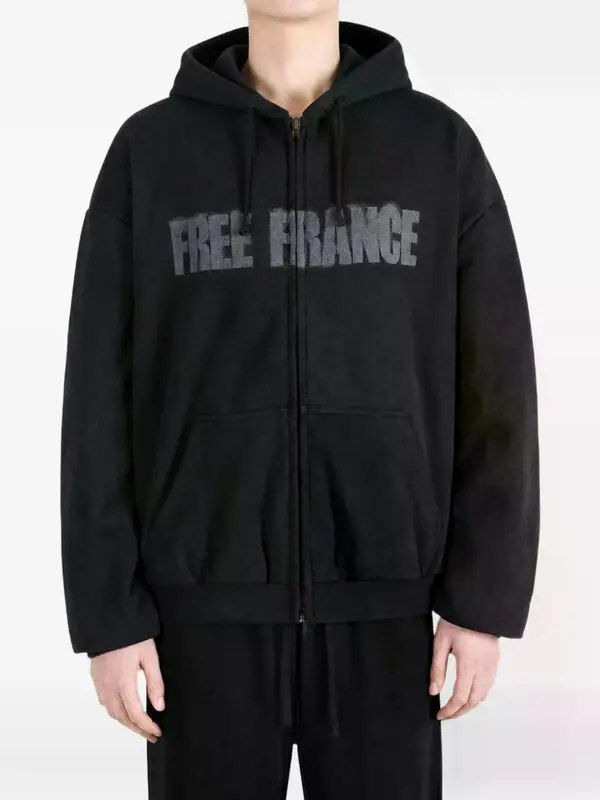 Vetements Graphic-print Zip-up Hoodie