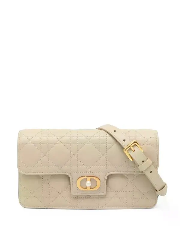 Dior 2025 Mini Jolie Leather Cross Body Bag - Neutrals