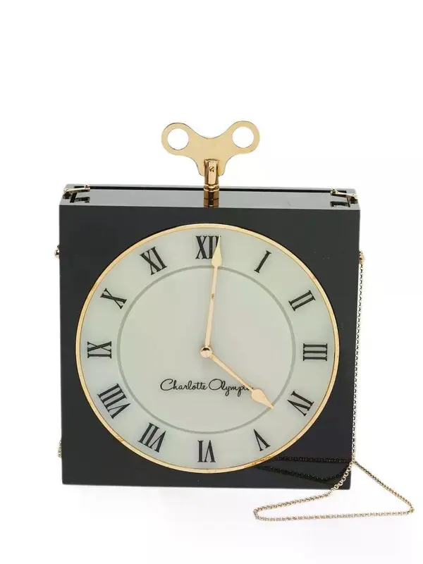CHARLOTTE OLYMPIA Time Piece Chain-strap Cross Body Bag - Black