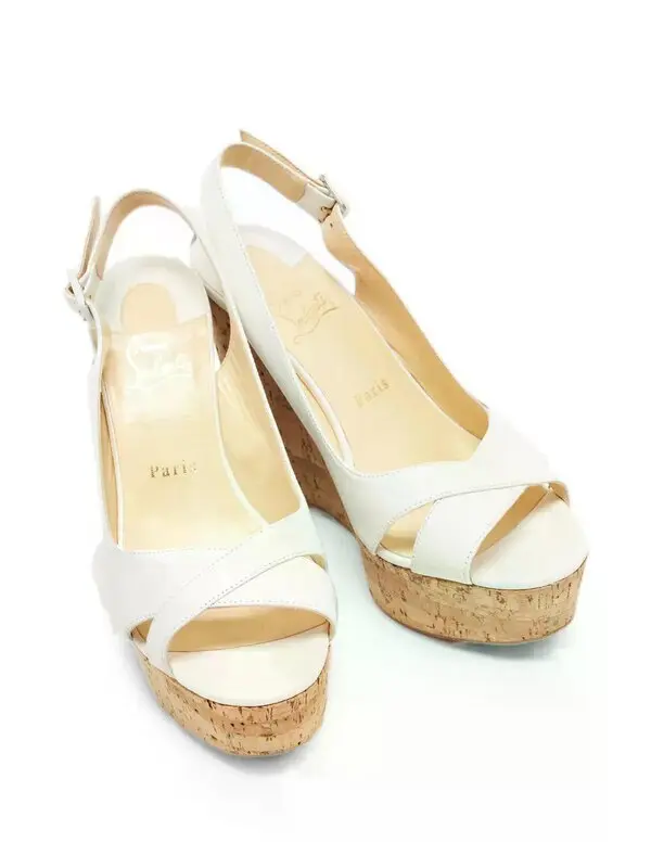 CHRISTIAN LOUBOUTIN Leather Wedge Sandals