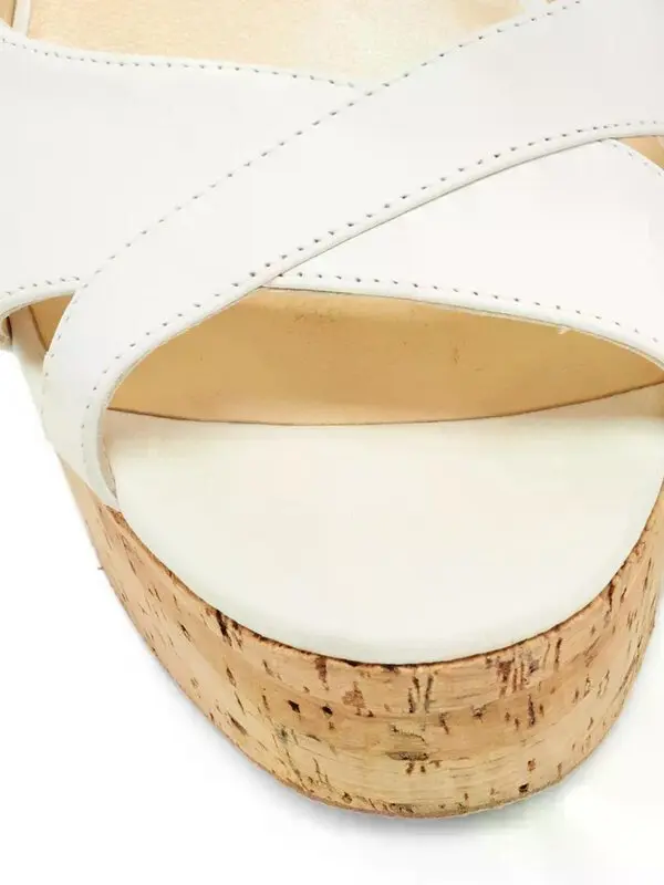 CHRISTIAN LOUBOUTIN Leather Wedge Sandals