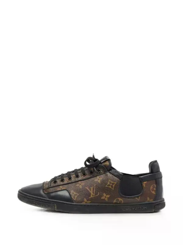 LOUIS VUITTON Monogram Canvas And Leather Lace-up Sneakers
