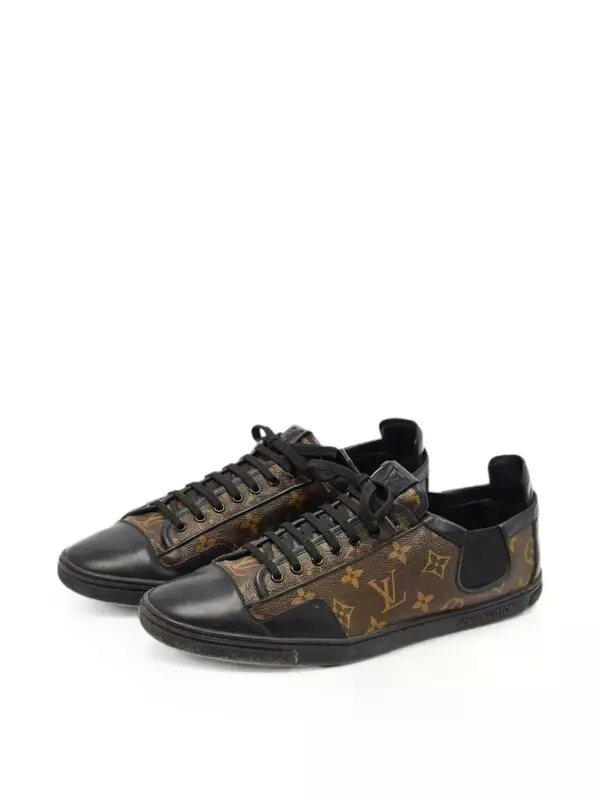 LOUIS VUITTON Monogram Canvas And Leather Lace-up Sneakers