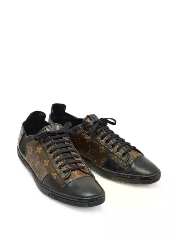 LOUIS VUITTON Monogram Canvas And Leather Lace-up Sneakers