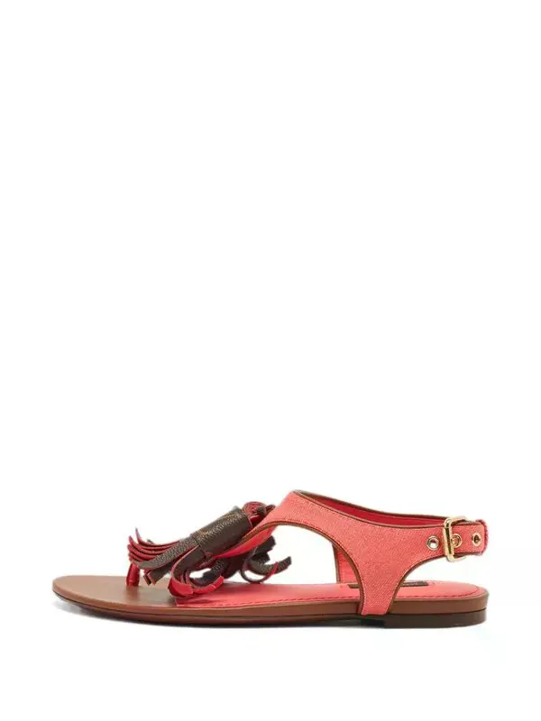 LOUIS VUITTON Destination Monogram Tassel Sandals