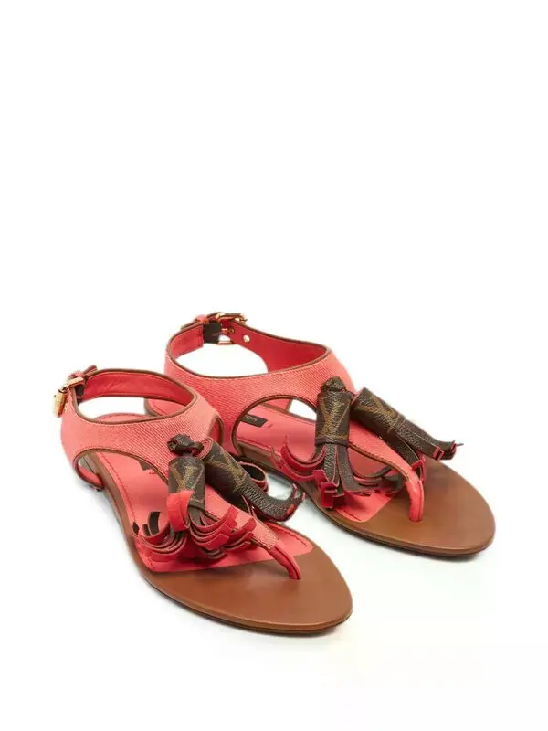 LOUIS VUITTON Destination Monogram Tassel Sandals