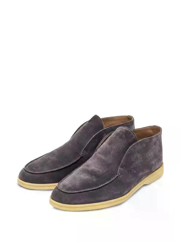 Loro Piana Open Walk Suede Desert Boots - Grey
