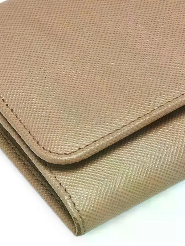 Prada Saffiano Leather Logo-plaque Continental Wallet