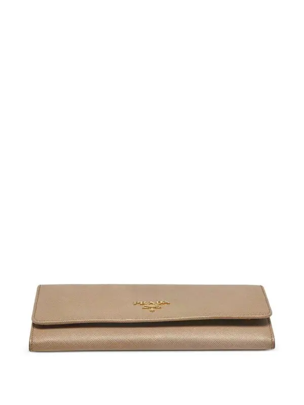 Prada Saffiano Leather Logo-plaque Continental Wallet