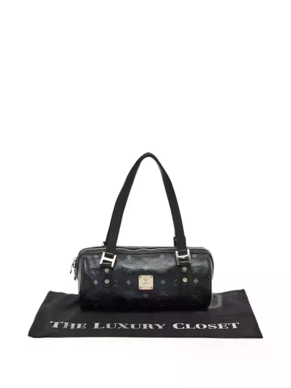 Mcm Visetos Barrel Tote Bag