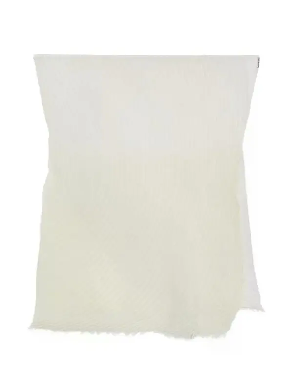 Issey Miyake Pleated Frayed Scarf - Neutrals