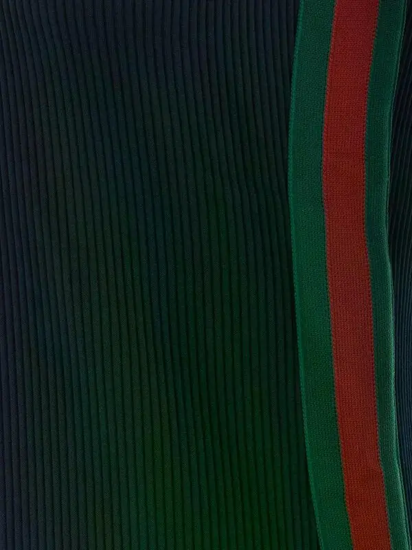 Gucci Rib Cotton-jersey Dress With Web Stripe