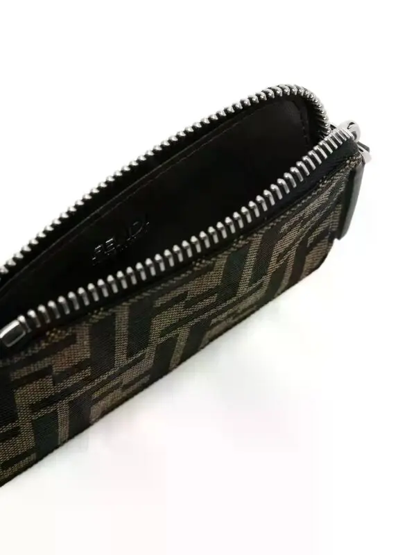 Fendi Ff Motif Lanyard Cardholder - Black