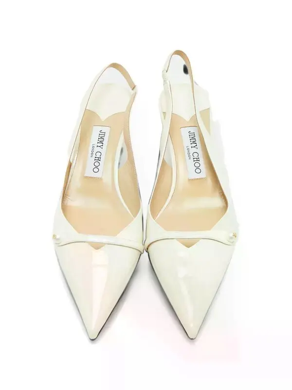 JIMMY CHOO Amita Patent Leather Slingback Pumps