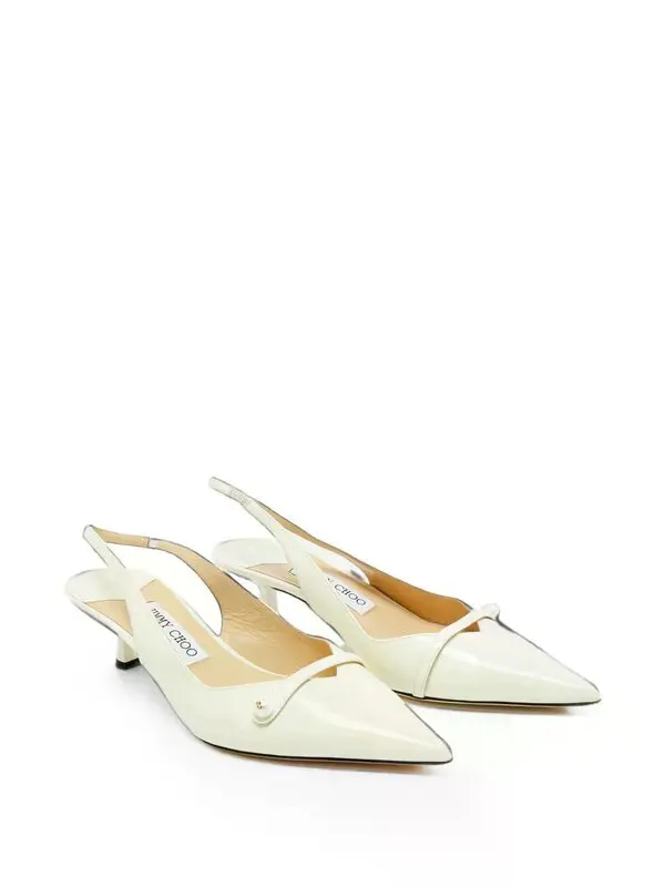 JIMMY CHOO Amita Patent Leather Slingback Pumps