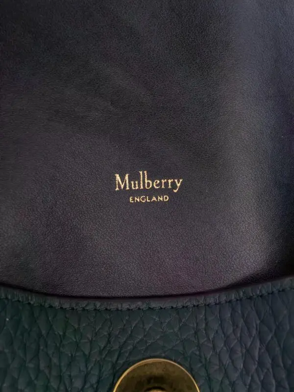 Mulberry Grained Calfskin Cosmetic Pouch - Green