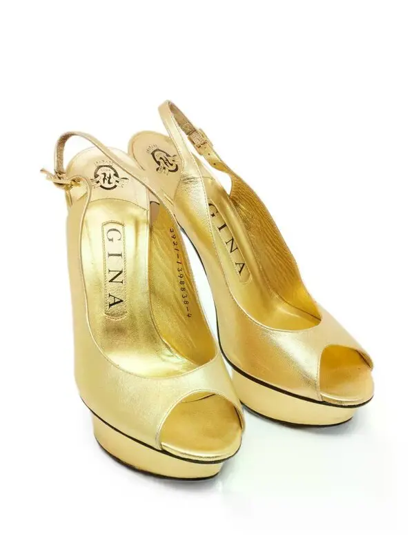 GINA Peep-toe Slingback Pumps With Platform And Stiletto Heel