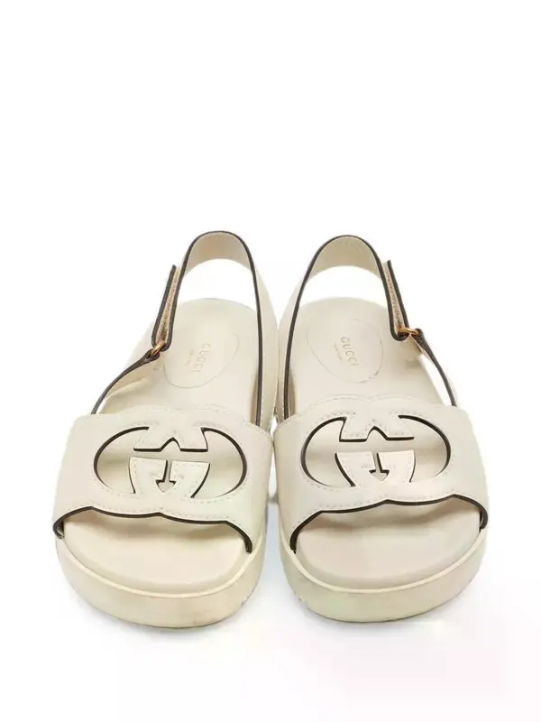 Gucci Interlocking G Slingback Platform Sandals
