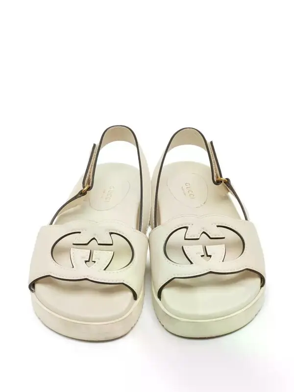 Gucci Interlocking G Slingback Platform Sandals