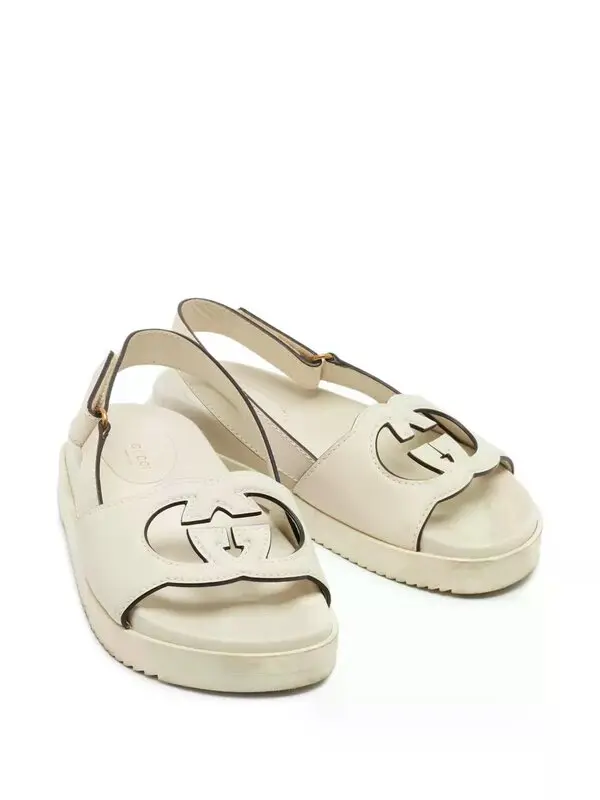 Gucci Interlocking G Slingback Platform Sandals