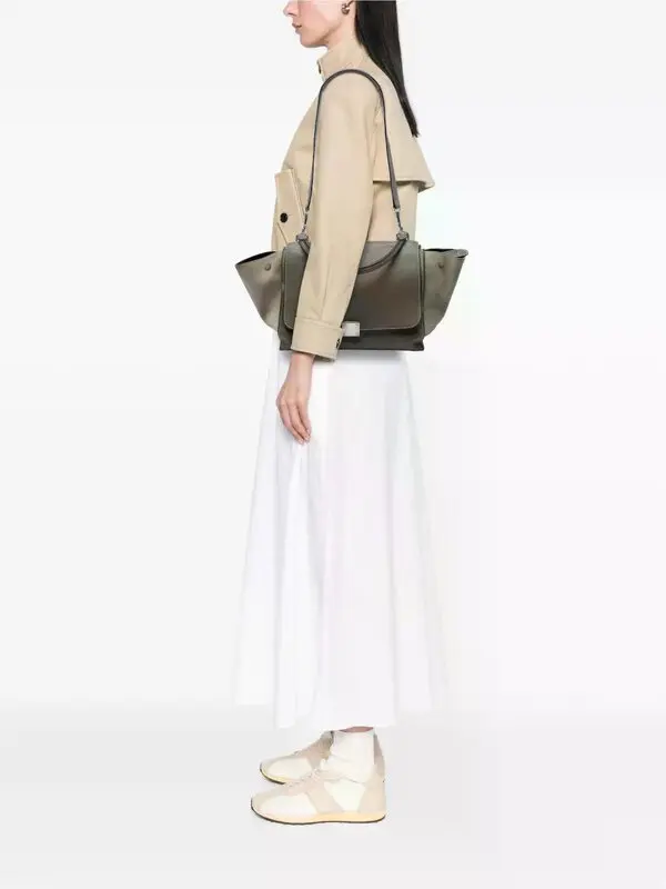 Celine 2012 Medium Calfskin And Suede Trapeze Satchel